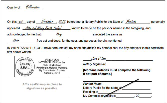 MONTANA NOTARY PUBLIC HANDBOOK