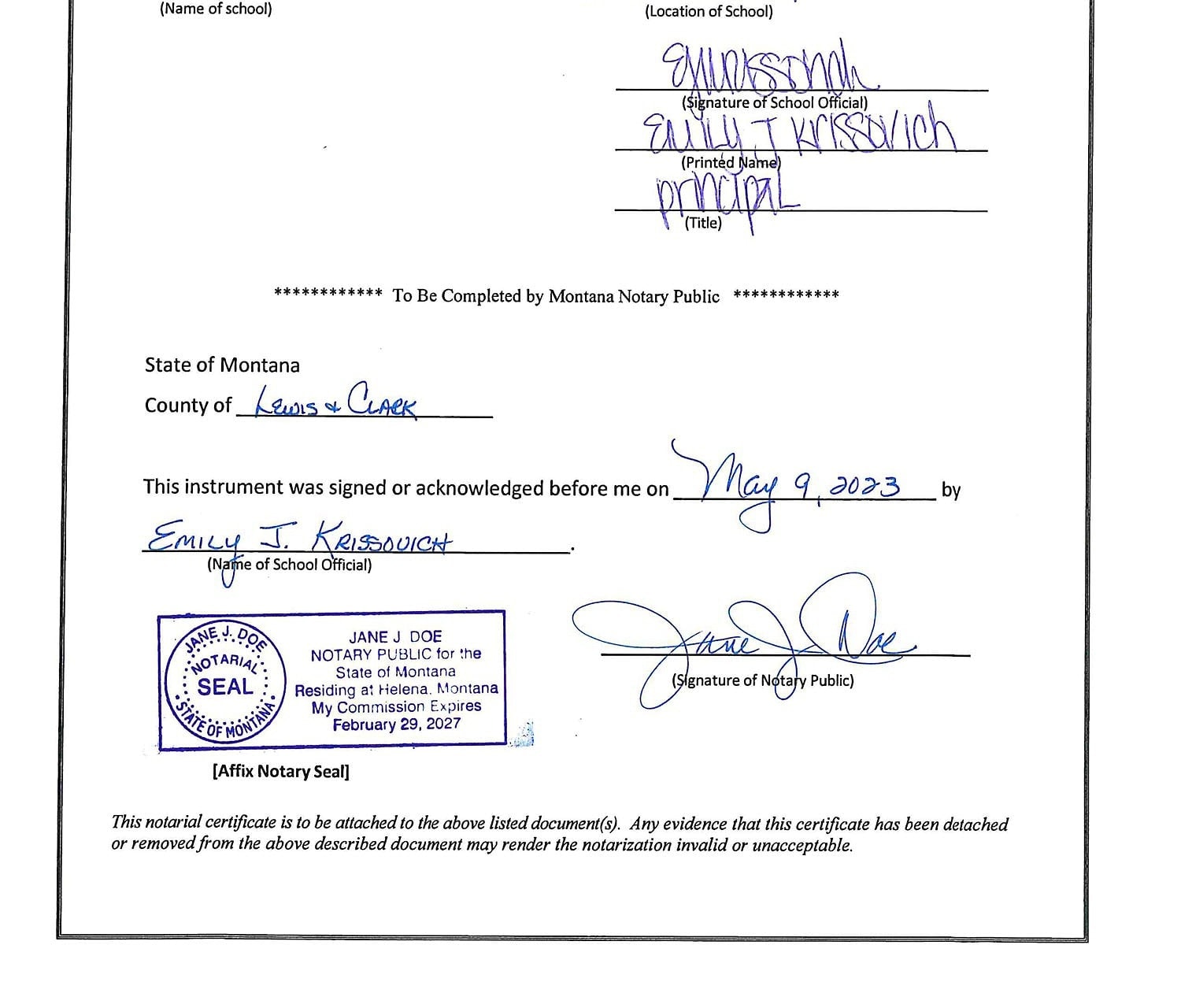 Notarized Signature Form Hot Picture